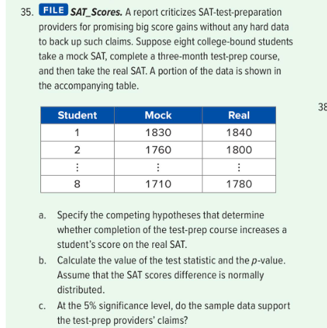 Solved 85. FILE SAT_Scores. A report criticizes | Chegg.com
