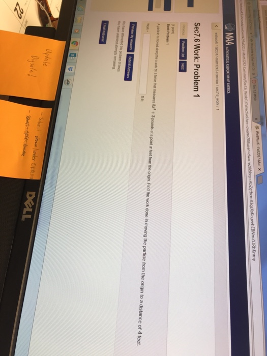 Solved MAA Sec7.6 Work: Problem 1 | Chegg.com