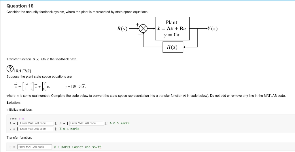 Solved Consider the nonunity feedback system, where the | Chegg.com