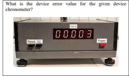 Solved What is the device error value for the given device | Chegg.com