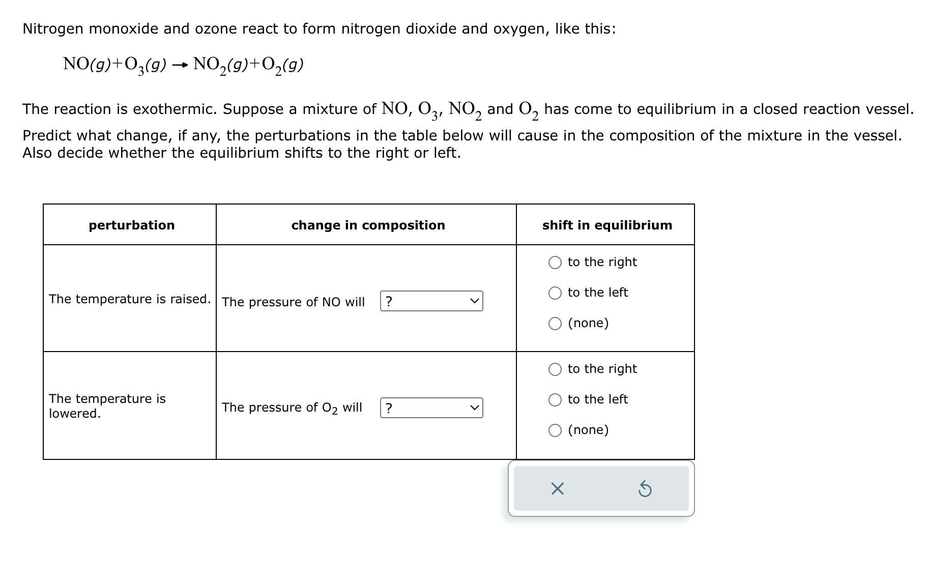 Solved Nitrogen monoxide and ozone react to form nitrogen | Chegg.com
