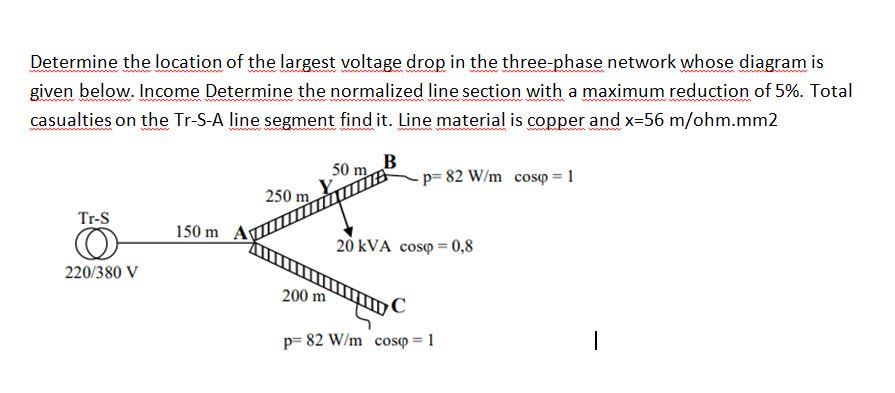 Solved Determine the location of the largest voltage drop in | Chegg.com