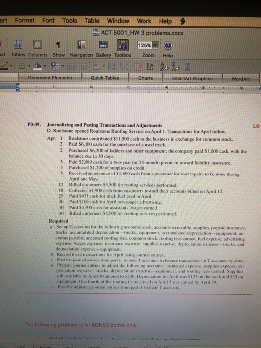 Solved ert Format Font Tools Table Window Work Help E ACT | Chegg.com