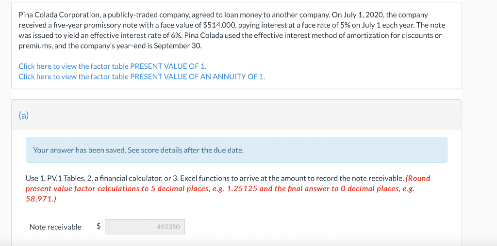 Solved Prepare a schedule of note premium / discount | Chegg.com