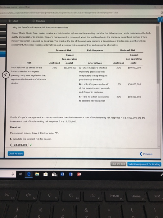 Solved Using Net Benefit to Evaluate Risk Response | Chegg.com