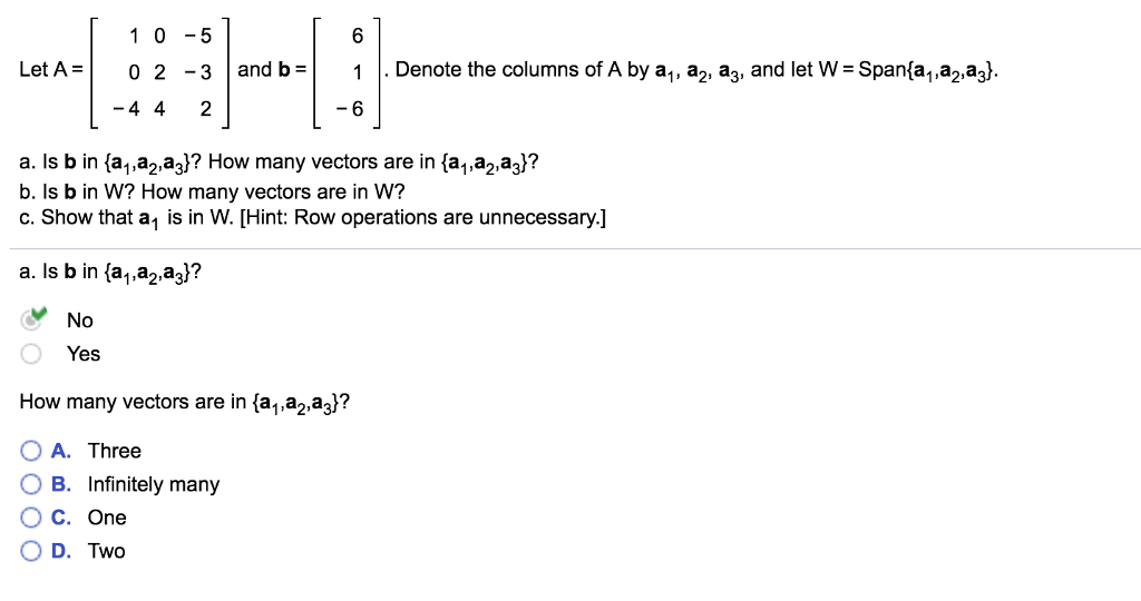 Solved 1 0-5 2-3 -4 4 2 6 Let A-| | and b-| | . Denote the | Chegg.com Solved 1 0-5 2-3 -4 4 2 6 Let A-| | and b-| | . Denote the | Chegg.com