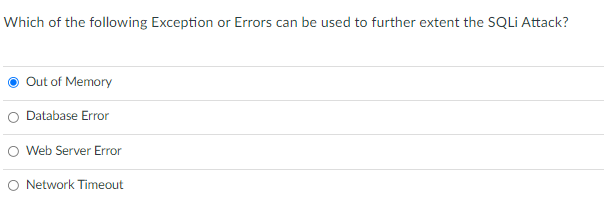 Solved Which of the following Exception or Errors can be | Chegg.com