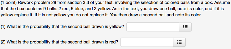 Solved (1 point) Rework problem 28 from section 3.3 of your | Chegg.com