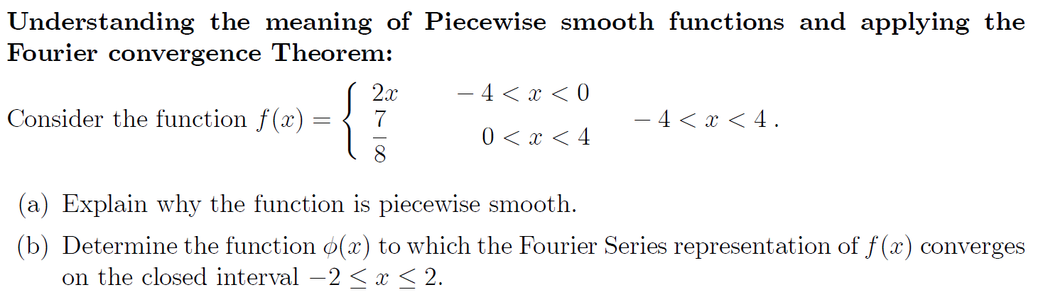 Solved Understanding the meaning of Piecewise smooth | Chegg.com