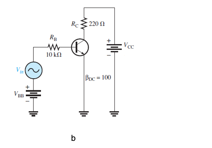 Solved In figure a below determine the required VBB and VCC | Chegg.com