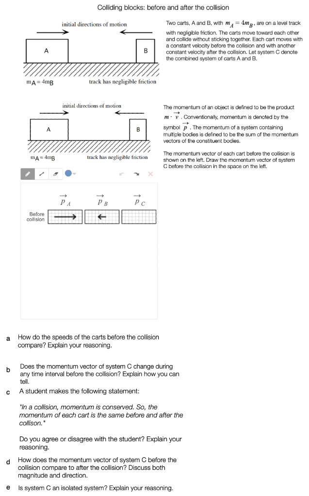 Solved Colliding blocks: before and after the collision | Chegg.com