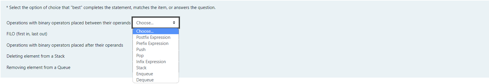 Solved * Select the option of choice that "best" completes | Chegg.com