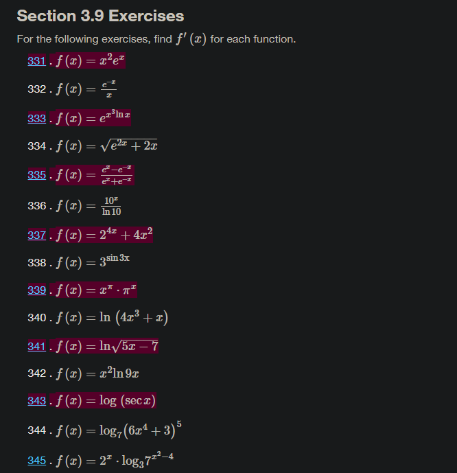 Solved Section 3.9 Exercises For the following exercises, | Chegg.com