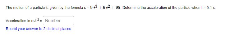 Solved The displacement of an object (in metres) over time | Chegg.com