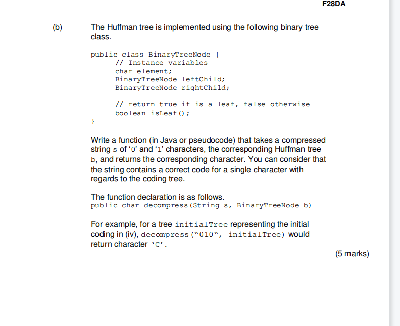Solved F28DA Q1 Topic: Algorithm complexity (a) a Consider | Chegg.com