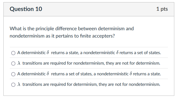 Solved Question 10What is ﻿the principle difference between | Chegg.com