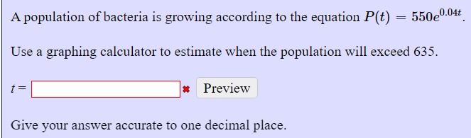 Solved A population of bacteria is growing according to the | Chegg.com