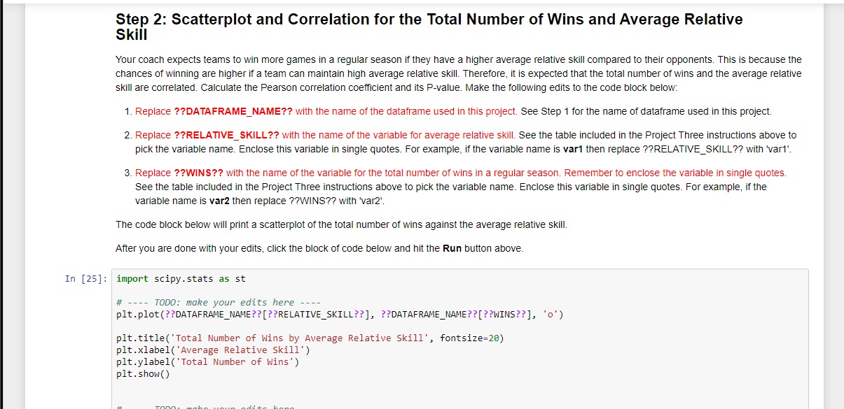Solved Step 2: Scatterplot and Correlation for the Total | Chegg.com