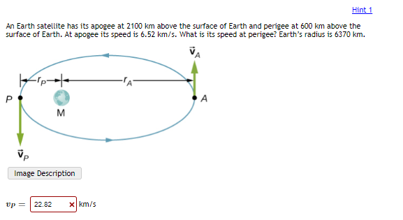 Solved An Earth satellite has its apogee at 2100 km above | Chegg.com