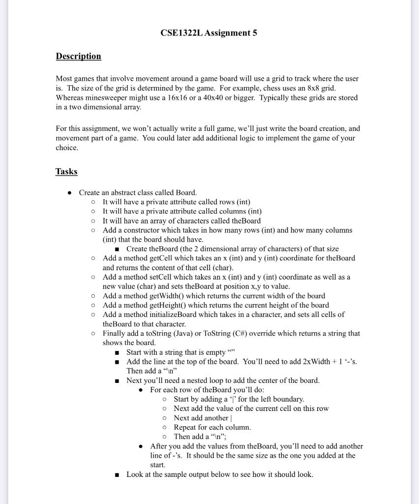 Solved CSE1322L Assignment 5 Description Most games that | Chegg.com