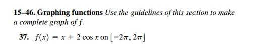 Solved 15-46. Graphing functions Use the guidelines of this | Chegg.com