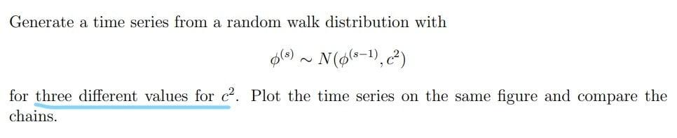 Solved Generate a time series from a random walk | Chegg.com