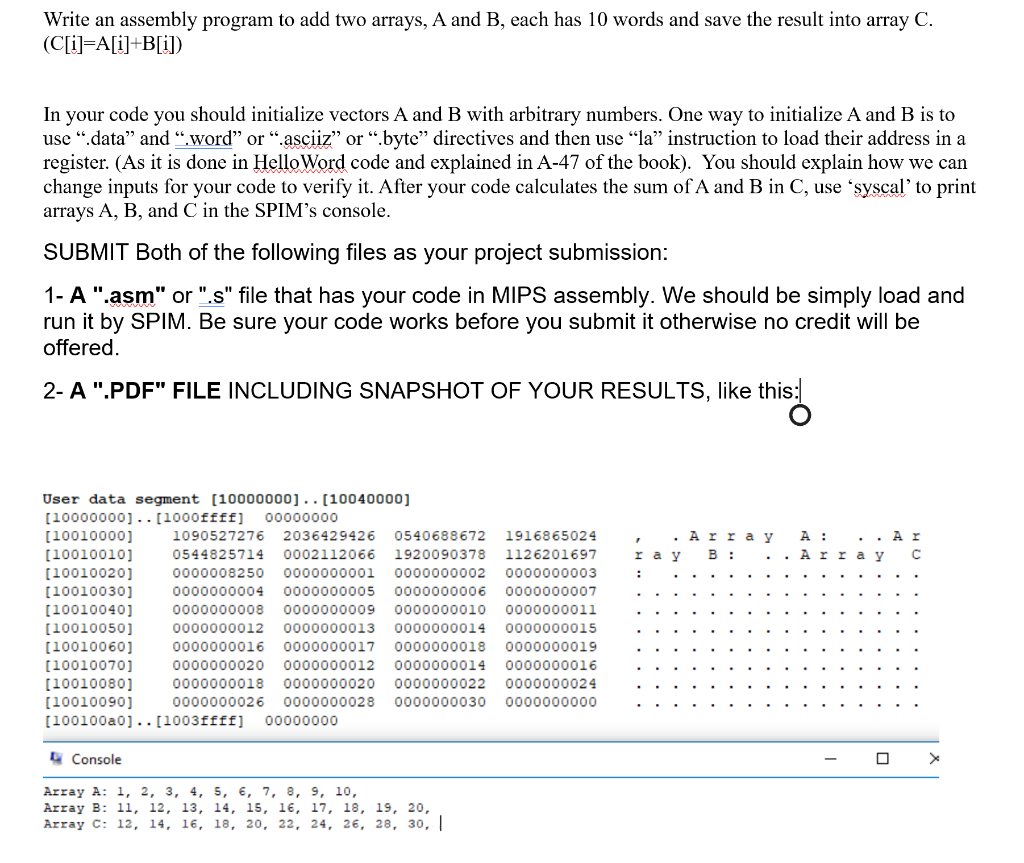Solved Can Some Help Me With This Mips Project In Qtspim I