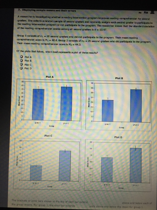 Solved Displaying sample means and their errors A | Chegg.com