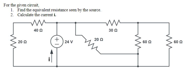 Solved For the given circuit,Find the equivalent resistance | Chegg.com