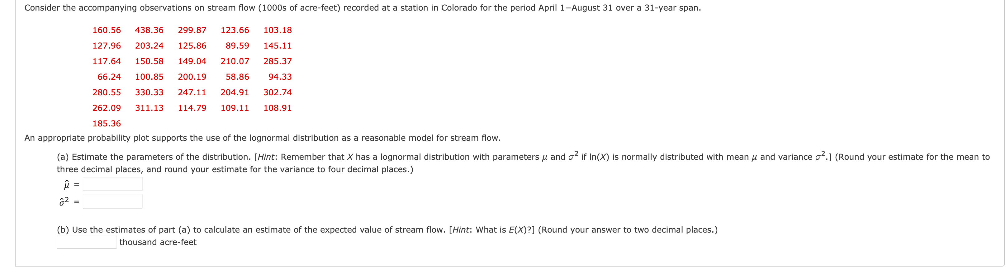 Solved An appropriate probability plot supports the use of | Chegg.com