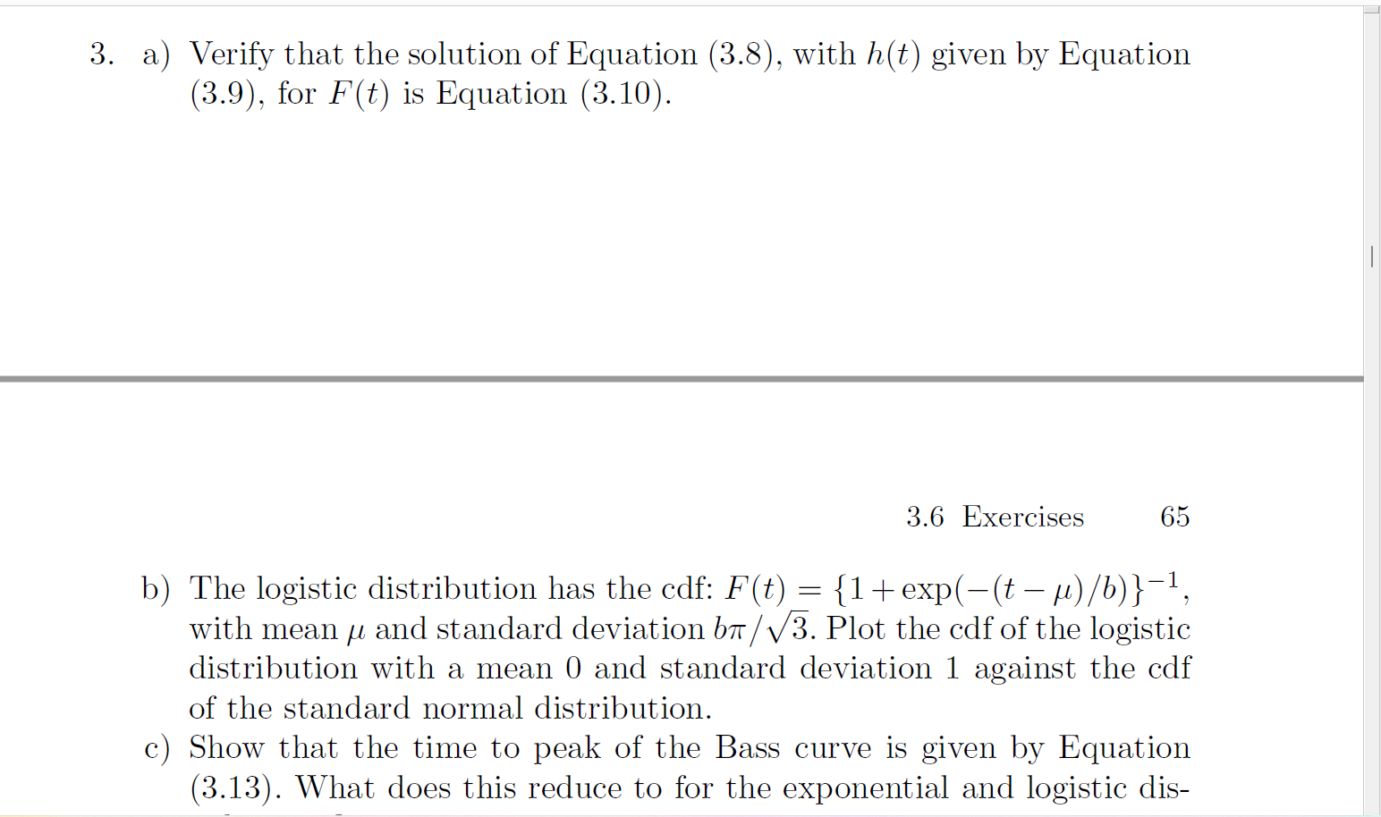 3. a) Verify that the solution of Equation (3.8), | Chegg.com