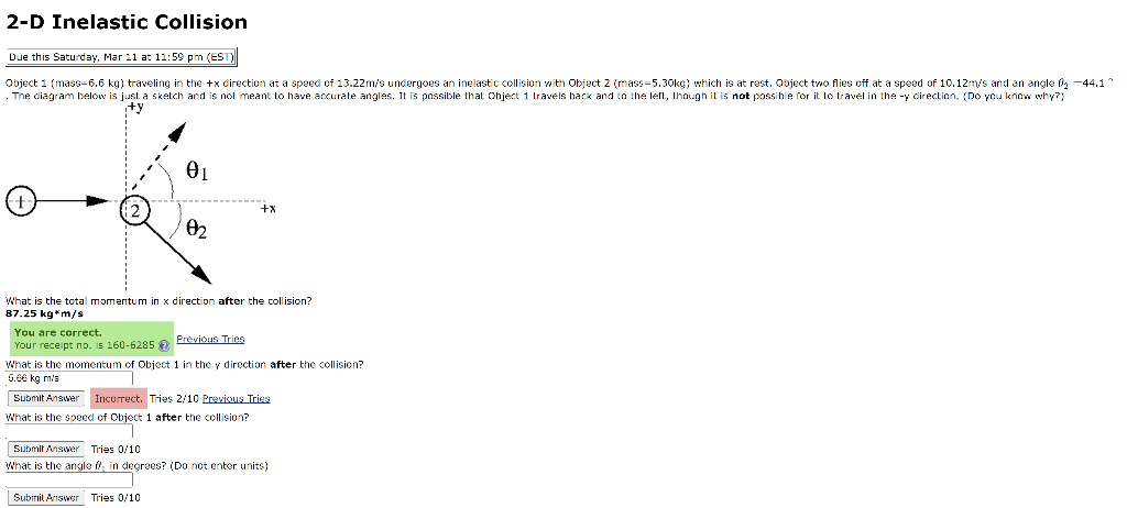What is the total momentum in x direction after the | Chegg.com
