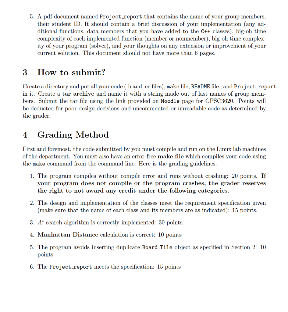 Solved 1 Sliding Tiles In this programming project you are | Chegg.com