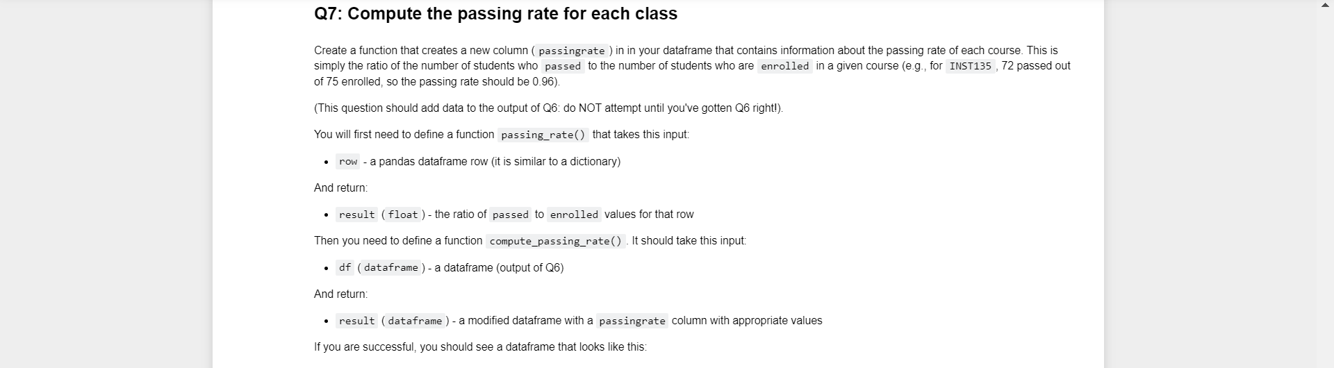 Q1a: Create a dataframe from a list of dictionaries | Chegg.com