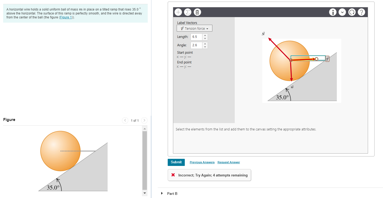 Solved A horizontal wire holds a solid uniform ball of mass | Chegg.com