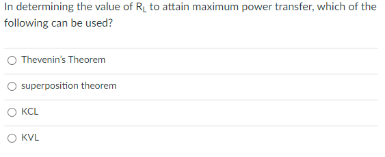 Solved In determining the value of RL to attain maximum | Chegg.com