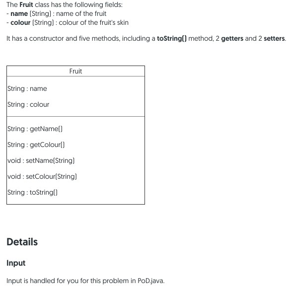 Solved import java.util. *; public class FruitBasket | Chegg.com