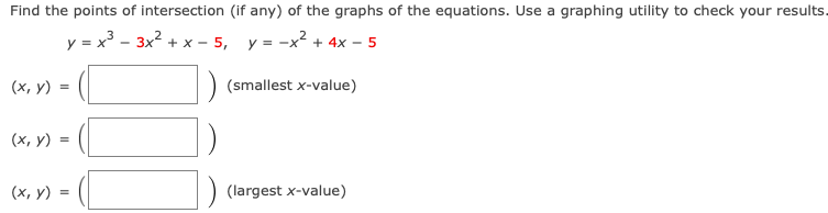 Solved Find the points of intersection (if any) of the | Chegg.com