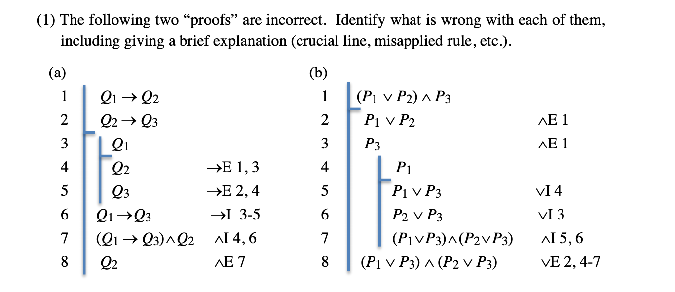Solved The following two “proofs” are incorrect. Identify | Chegg.com