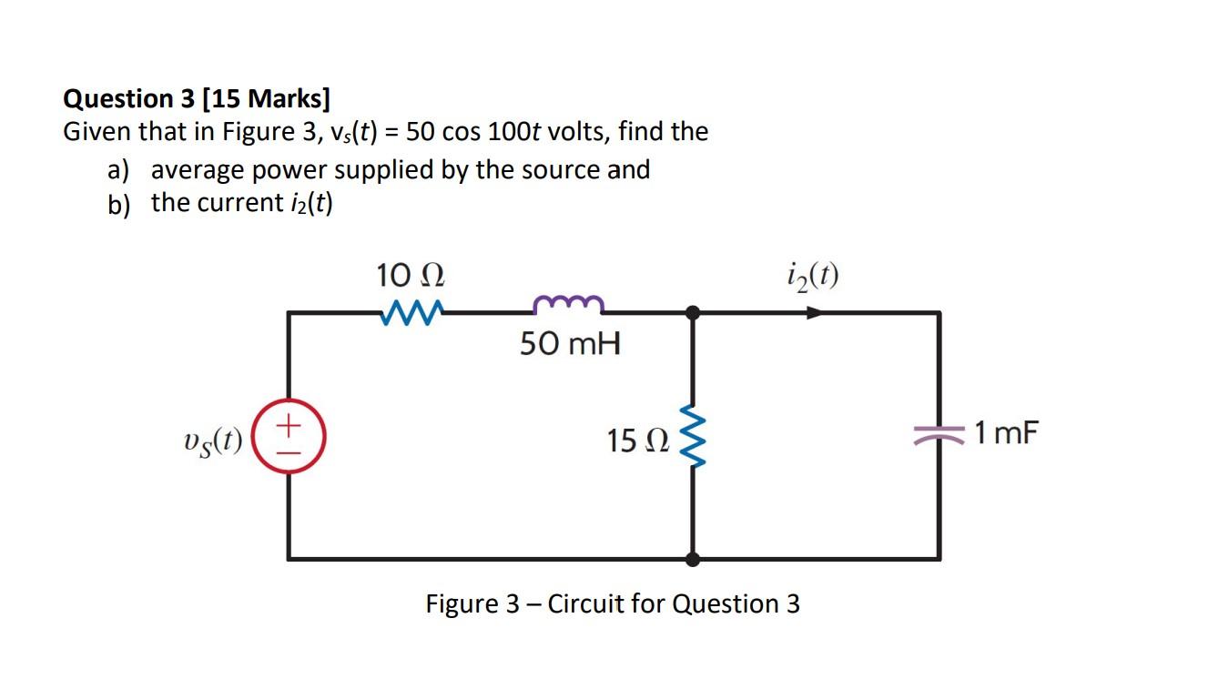 Solved Question 3 [15 Marks] Given that in Figure | Chegg.com