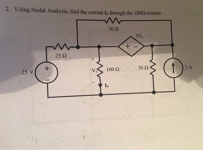Solved Using nodal analysis, find the current Io through the | Chegg.com