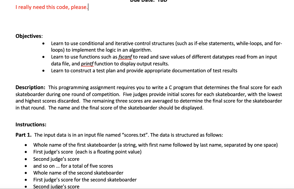 Solved #include int main(void) { FILE* inFile = NULL; // | Chegg.com