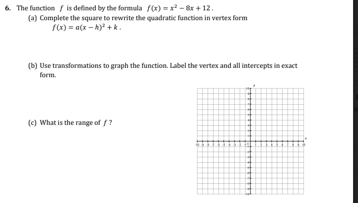 Solved The function f is defined by the formula | Chegg.com