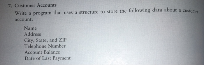Solved 7. Customer Accounts Write a program that uses a | Chegg.com