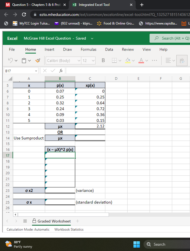 Solved The random variable X has the following probability | Chegg.com