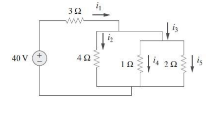 Solved 1.Determine in the circuit 𝒊𝟏, 𝒊𝟐, 𝒊𝟑, 𝒊𝟒 𝒆 | Chegg.com