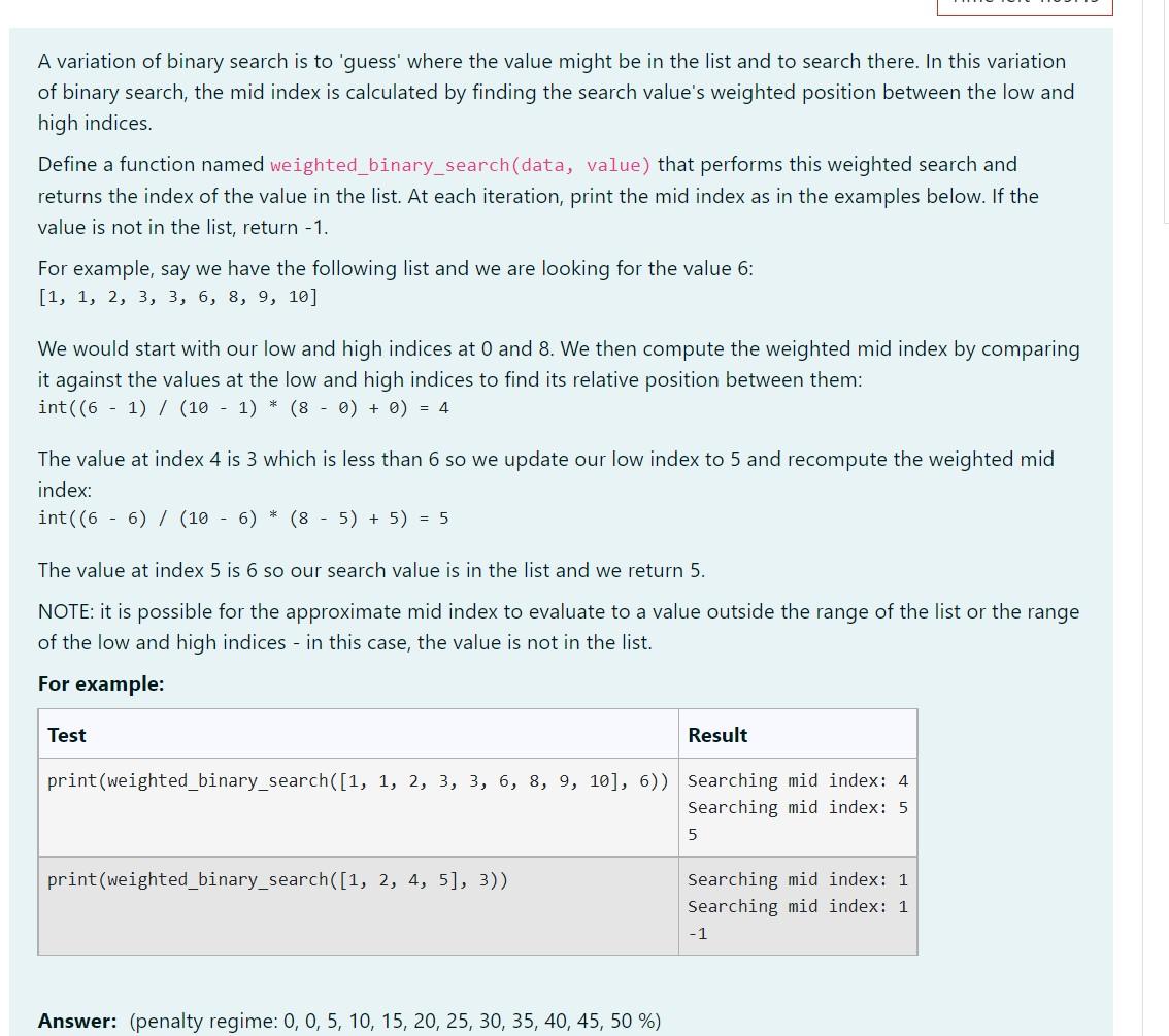 Solved A variation of binary search is to 'guess' where the | Chegg.com