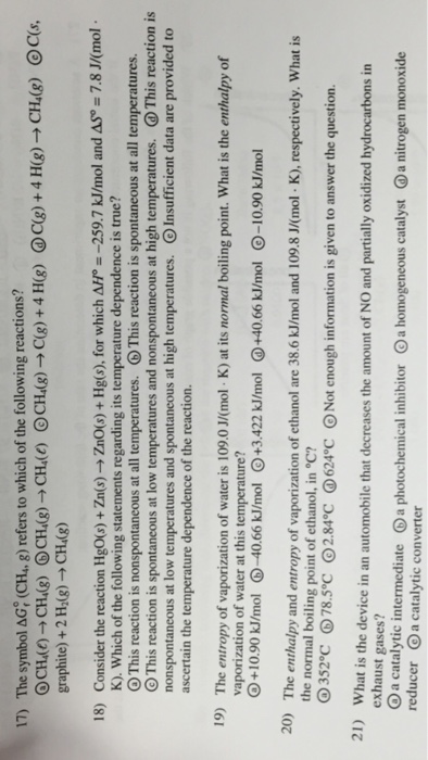 Solved The symbol Delta G_f degree? (CH_4, g) refers to | Chegg.com