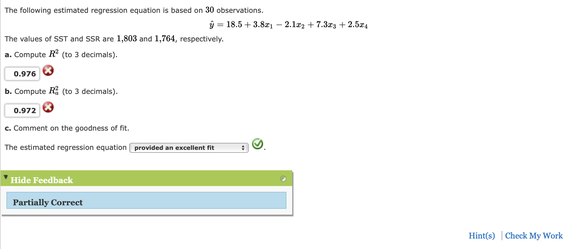 Solved The following estimated regression equation is based | Chegg.com