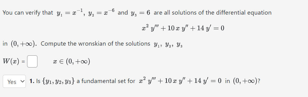 Solved You can verify that y1=x−1,y2=x−6 and y3=6 are all | Chegg.com